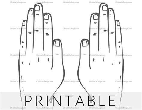 Printable Hands Display Template Printable Pdf Fingerless Gloves