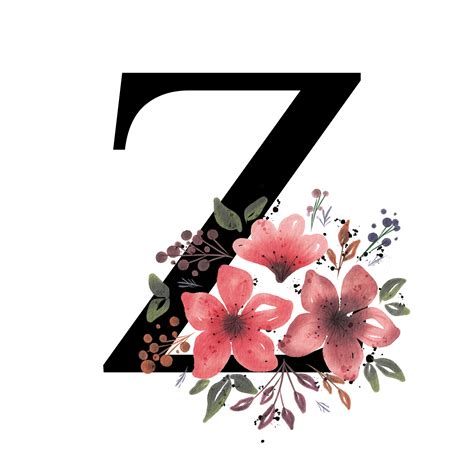 Alfabeto De Letras Florales 8549931 Png
