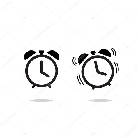 Alarm Clock Vector Icon Isolated On White Background Stock Vector By