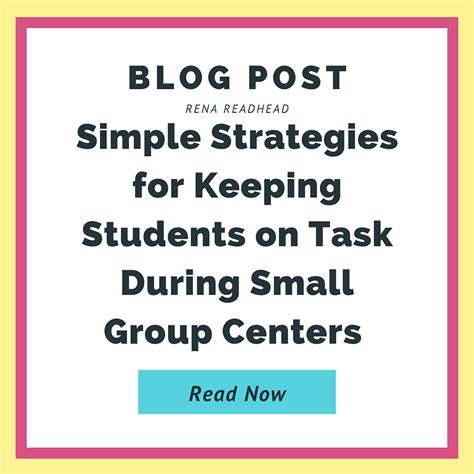 Classroom Management During Small Groups