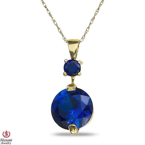 Amazon Nissonijewelry Presents Ladies Created Sapphire Pendant And