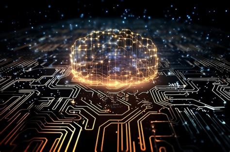 Premium Ai Image Circuit Board Background Generative Ai