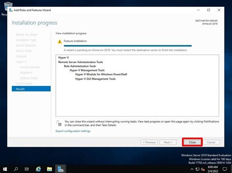 Windows Server 2019Hyper V Enable Disable Procedure Shima System