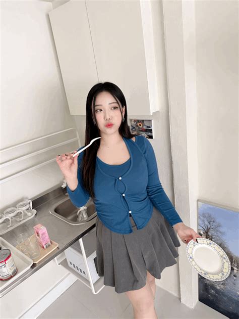 [66~120size] 빅사이즈 세트 레이어드 글램 섹시 홀터넥set 홀터넥나시 티셔츠 2color 에이블리