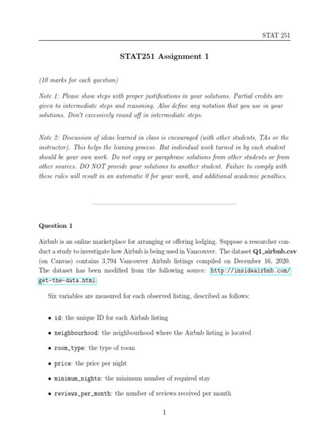 Stat Written Assignment Pdf