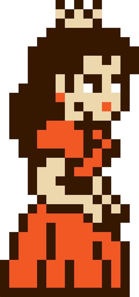 Mario 2 Style Princess Daisy Pixel Art Pixel Art Graphic Image Graphic
