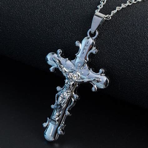 Jesus Stainless Steel Mens Necklace Gothic Cr Vicedeal