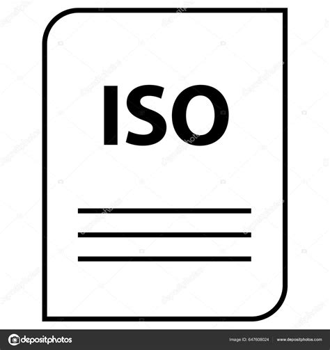 Iso File Name Extension Document Stock Vector Image By ©alfredocreates