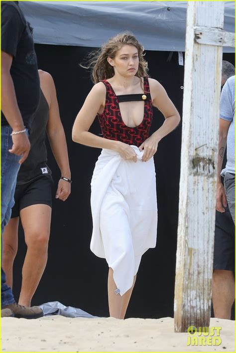 Gigi Hadid Rocks Sexy Metallic Crop Top For Photo Shoot In Rio De