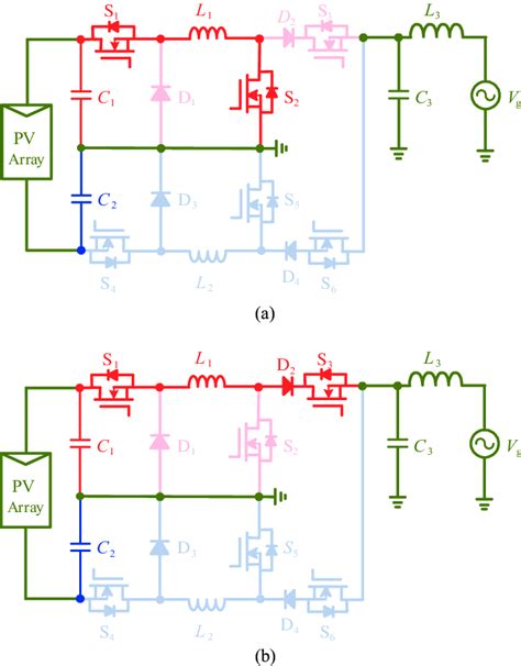 Equivalent Circuits During Boost Stage In The Positive Period Of Line