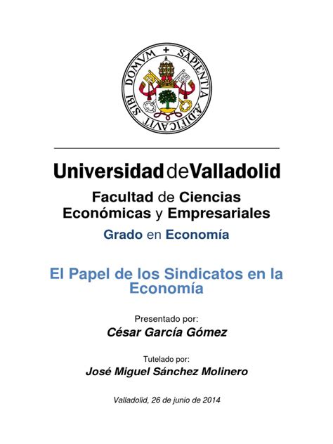 Papel De Los Sindicatos En La Economía Pdf Monopolio Salario