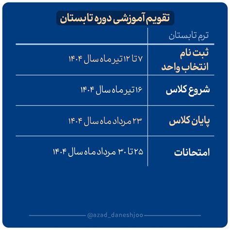 زمان پایان کلاس‌ها و امتحانات ترم تابستان دانشگاه آزاد اسلامی اعلام شد
