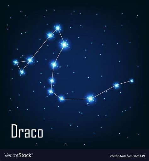 Star Map Draco Dragon Draco Constellations Draco Constellation