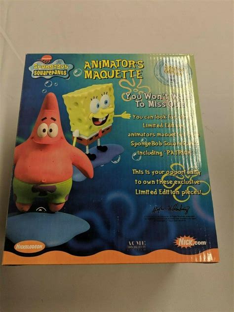 Spongebob Animators Maquette Statue Limited Edition Acme Archives Only 2000 Made 3932182594