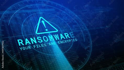 Ransomware Virus Text Cyber Security Email Phishing Internet Technology Animation Cyber Space