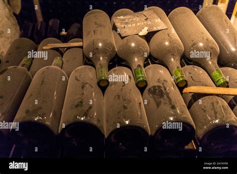 Wine cellar of the wine wholesaler Grafé Lecocq in the old town of Namur Wallonia Belgium