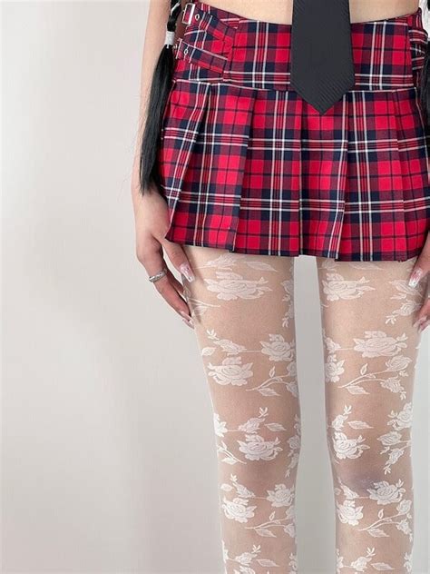 Camellia Coquette Lace Tights Cutiekill