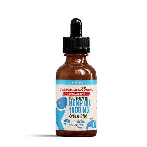 Canna Paws 1000mg Full Spectrum Hemp Fish Flavor 30ml Canna Living Cbd