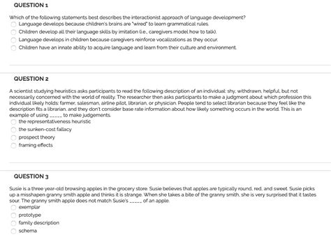 Solved Question 1 Which Of The Following Statements Best