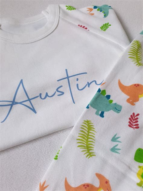 Pijamas De Dinosaurios Personalizados Etsy