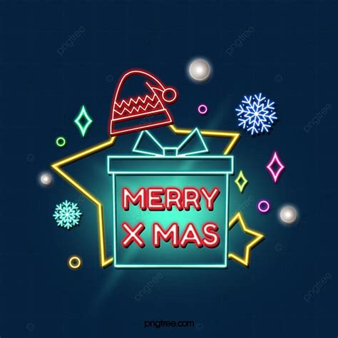 창조적 인 형광성 크리스마스 일러스트 소원 크리스마스 메리 크리스마스 새해 Png 일러스트 및 Psd 이미지 무료 다운로드