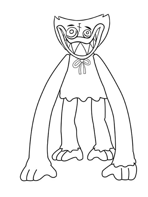Huggy Wuggy Coloring Page