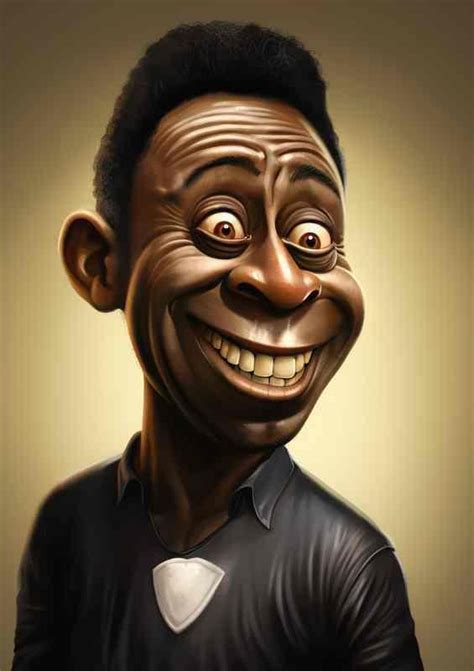 Caricature Of Pele Metal Poster By Wallartgalore0 On Deviantart