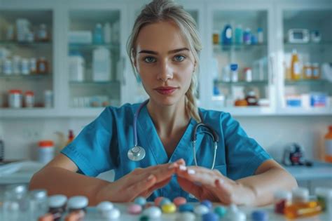 Premium Photo Nurse Using Modern Medical Technology