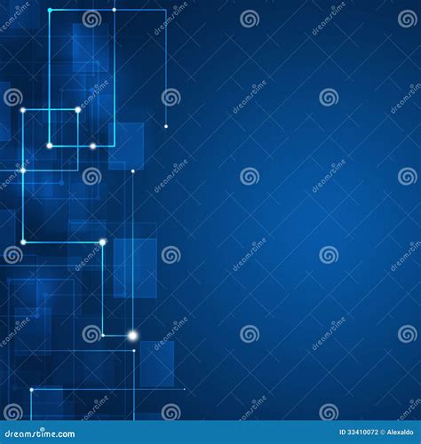 Technology Lines Blue Background Stock Illustration Illustration Of
