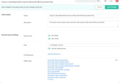 Prevent Read And Write Access To File Types Or Locations