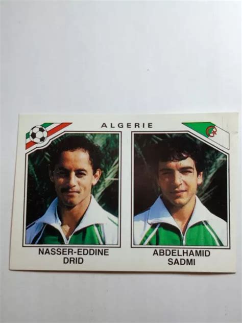 Figurina Fifa Wc Mexico Panini 1986 Nasser Eddine Drid Sadmi N 230