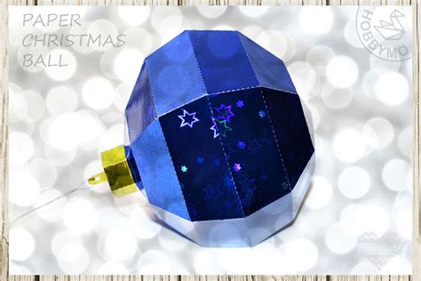 Octagonal Christmas Ball Papercraft Template Hobbymo