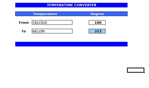Temperature Convertor Excel Template For Free