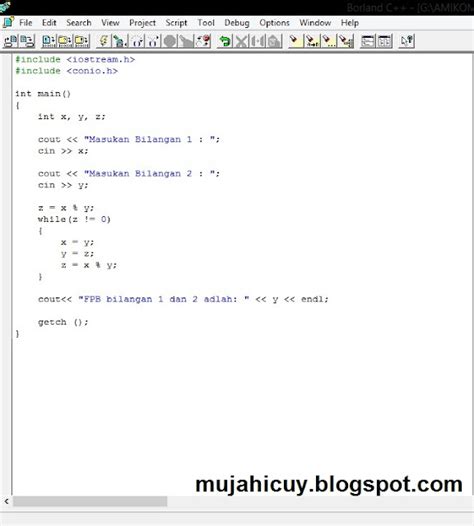 Program Menentukan Fpb Dengan Ecuiladen C Masbasyir Com