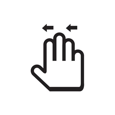 Black And Whitevector Mouse Cursor Hand Vector De Stock