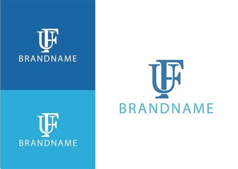 Premium Vector Modern Monogram Initial Letter Uf Logo Design Template