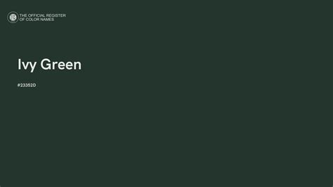 What Colour Is Ivy Green At Will Hannah Blog