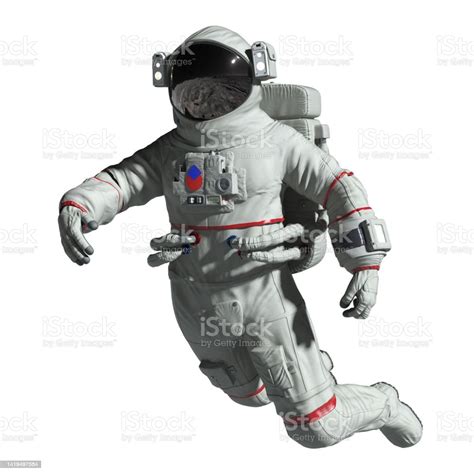 흰색 배경에 고립 된 우주 비행사 3d 그림 우주 비행사에 대한 스톡 사진 및 기타 이미지 우주 비행사 컷아웃 3차원