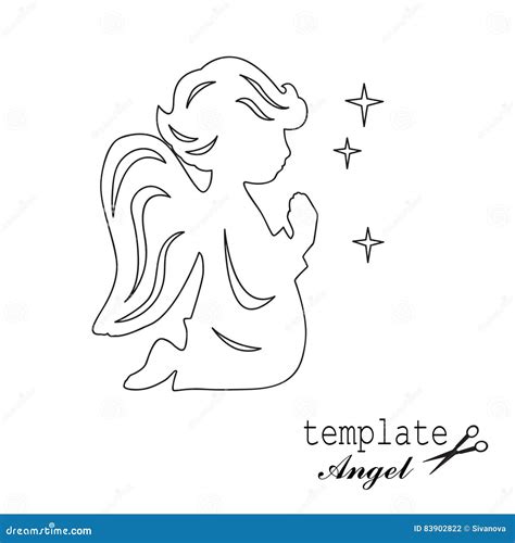 Cute Little Angel Stock Vector Illustration Of Paper 83902822