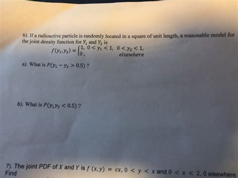 solved 6 if a radioactive particle is randomly located in