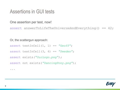 Making Visual Gui Testing Agile PPT