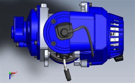 49cc二冲程发动机 SOLIDWORKS 2017 模型图纸下载 懒石网