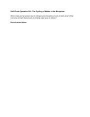 Self Check Question 311 The Cycling Of Matter In The Biosphere Docx