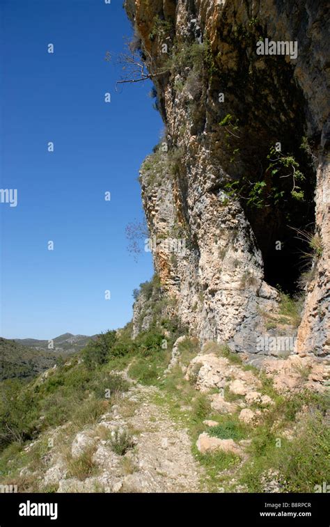 Cave Entrance Off Mozarabic Trail Vall De Laguart Benimaurell