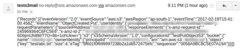 configuring sns notifications for s3 put object event operation to