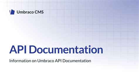 Api Documentation Umbraco Cms