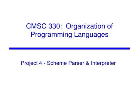 Ppt Cmsc 330 Organization Of Programming Languages Powerpoint Presentation Id6408106