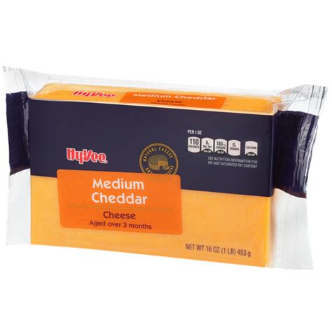 Hy Vee Medium Cheddar Cheese Brick Hy Vee Aisles Online Grocery Shopping