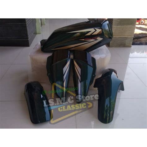 Jual Paket Body Bodi Yamaha RX King Tahun 2002 Warna Hijau Botol Ijo