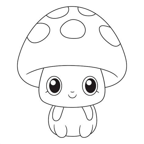 어린이 들 을 위한 버섯 집 컬러링 페이지 프리미엄 벡터